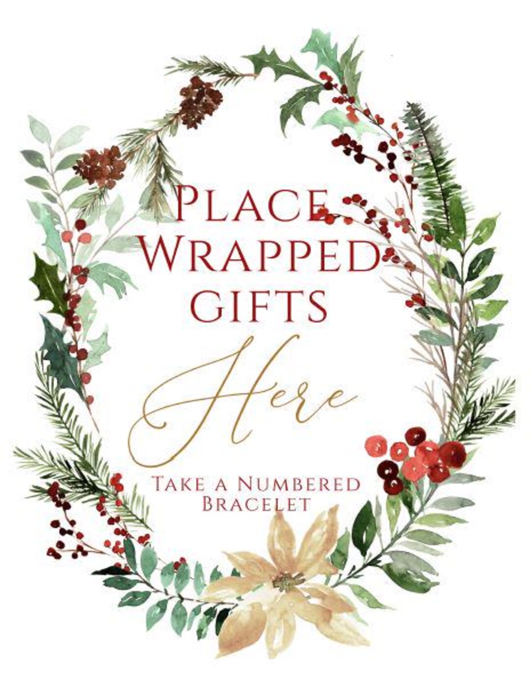 Gift Exchange Table Signage - Etsy
