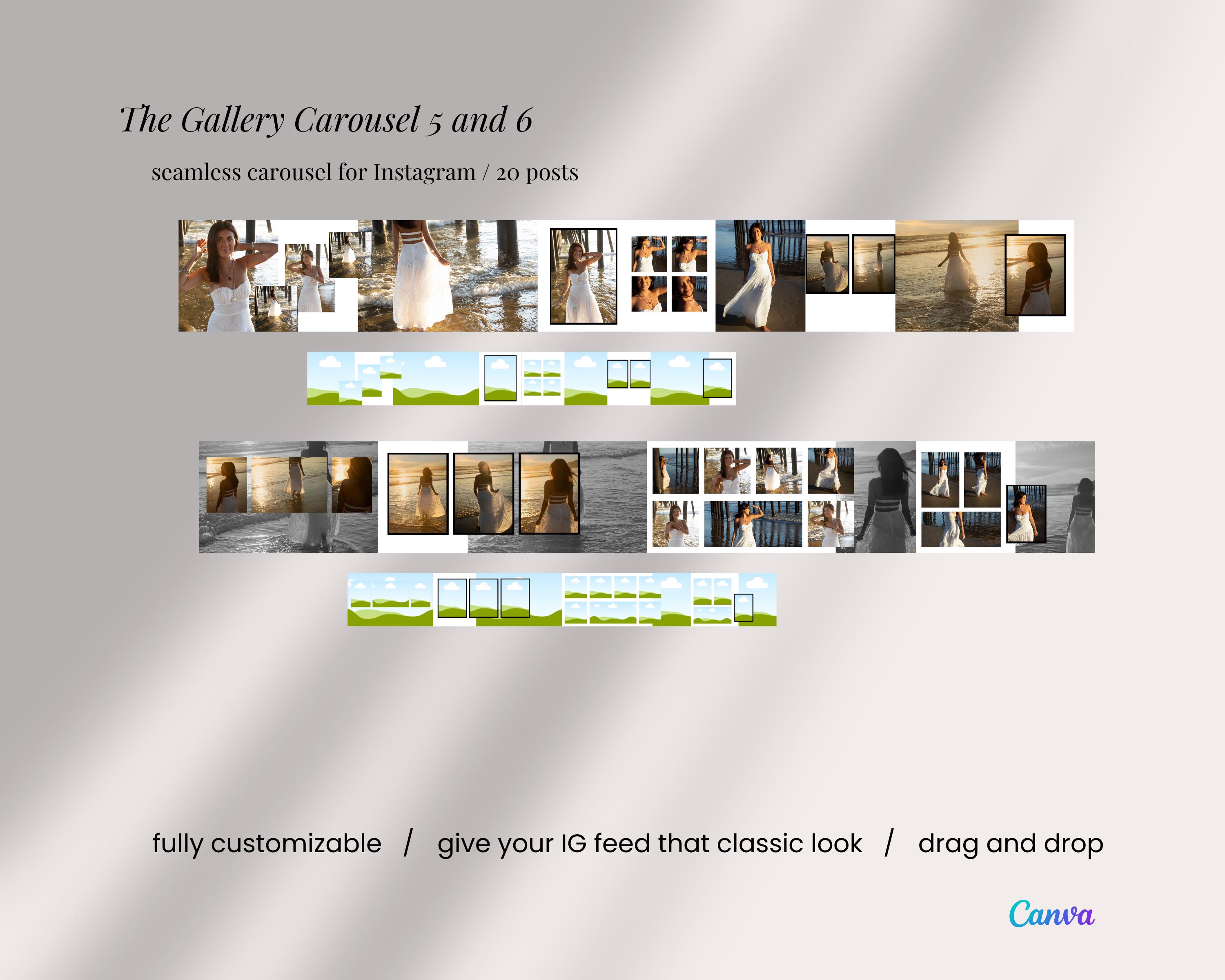 Instagram Seamless Carousel Template for Photographers, Social Media ...