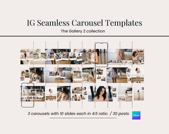 Instagram Seamless Carousel Template for Photographers, Social Media ...