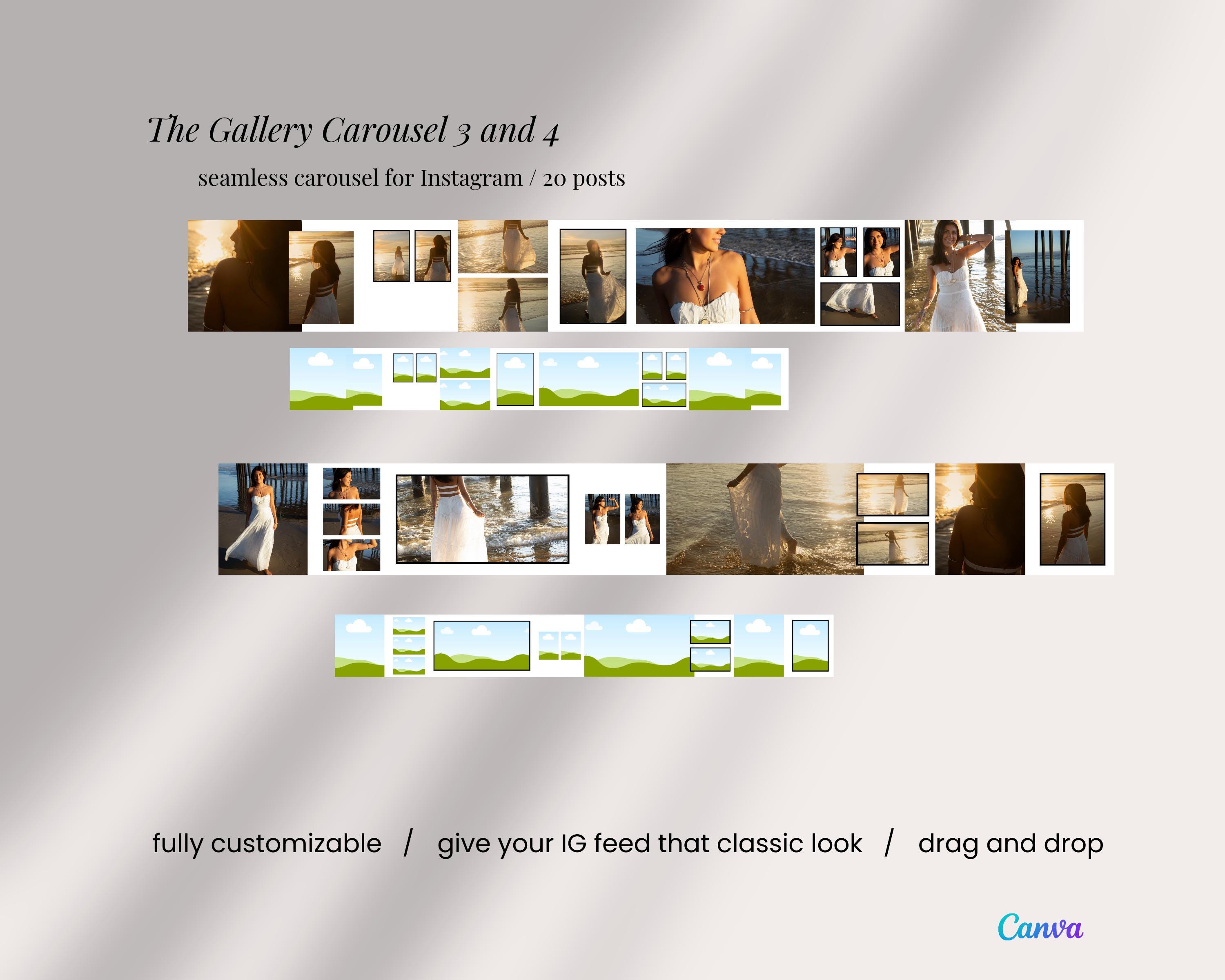 Instagram Seamless Carousel Template for Photographers, Social Media ...