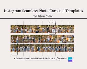 Instagram Seamless Carousel Template for Photographers, Social Media ...