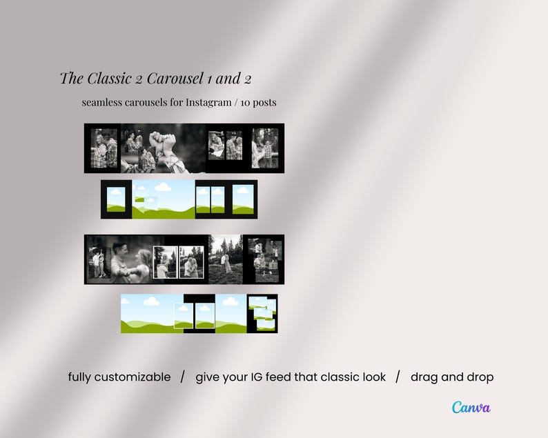 Instagram Seamless Carousel Template for Photographers, Social Media ...