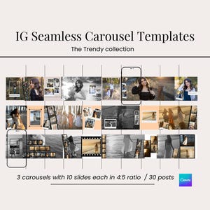 Instagram Seamless Carousel Template for Photographers, Social Media ...