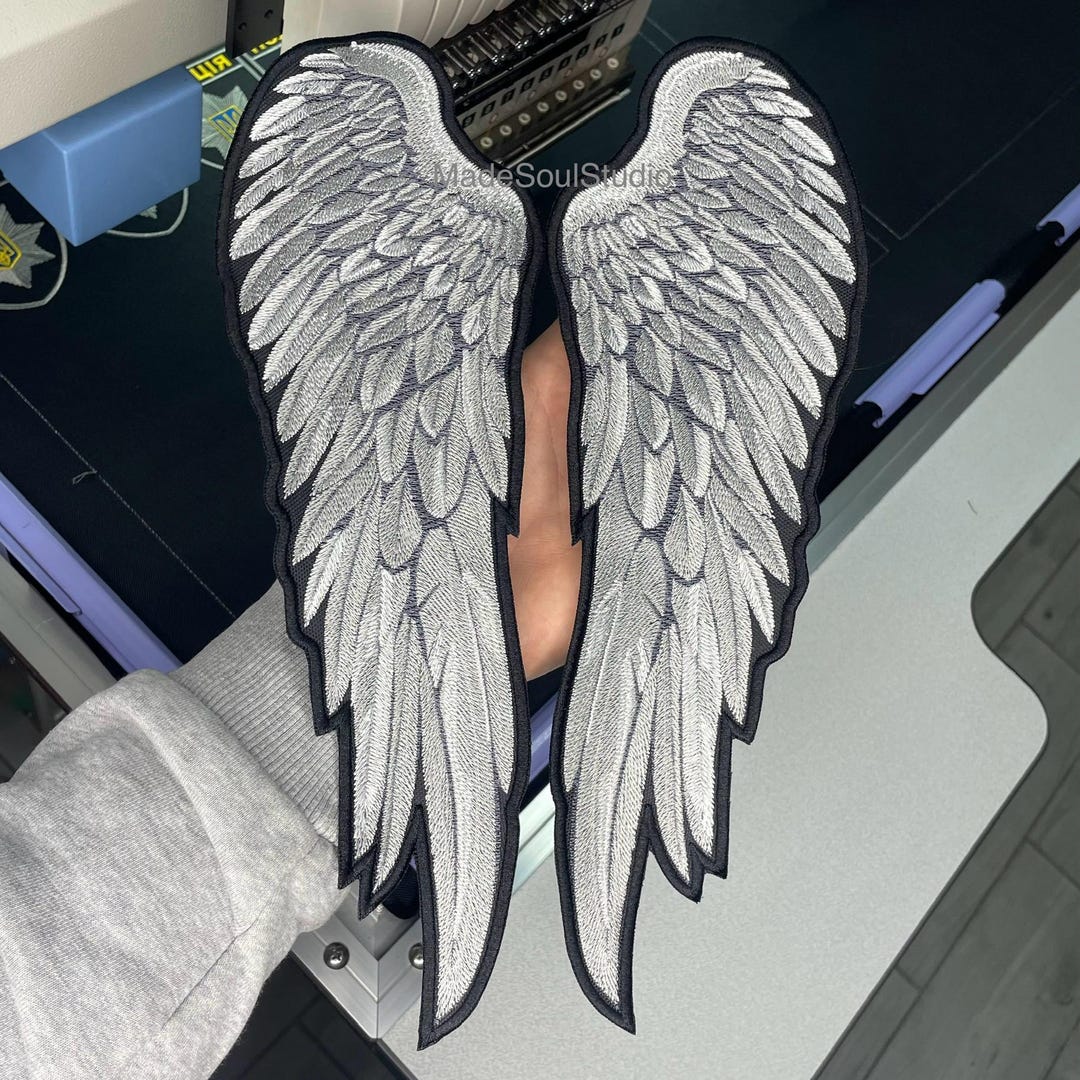 Embroidered Angel Wings Back Set Patches Large Iron on Patch for ...