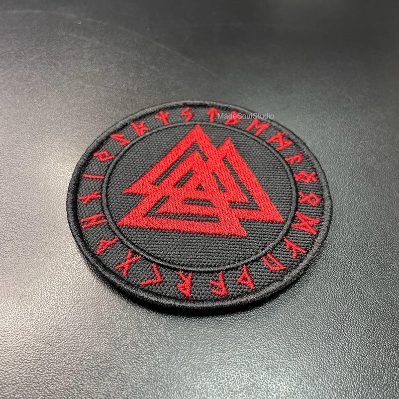 Scandinavian Runes Embroidered Patches, Nordic Runes Hook and Loop ...