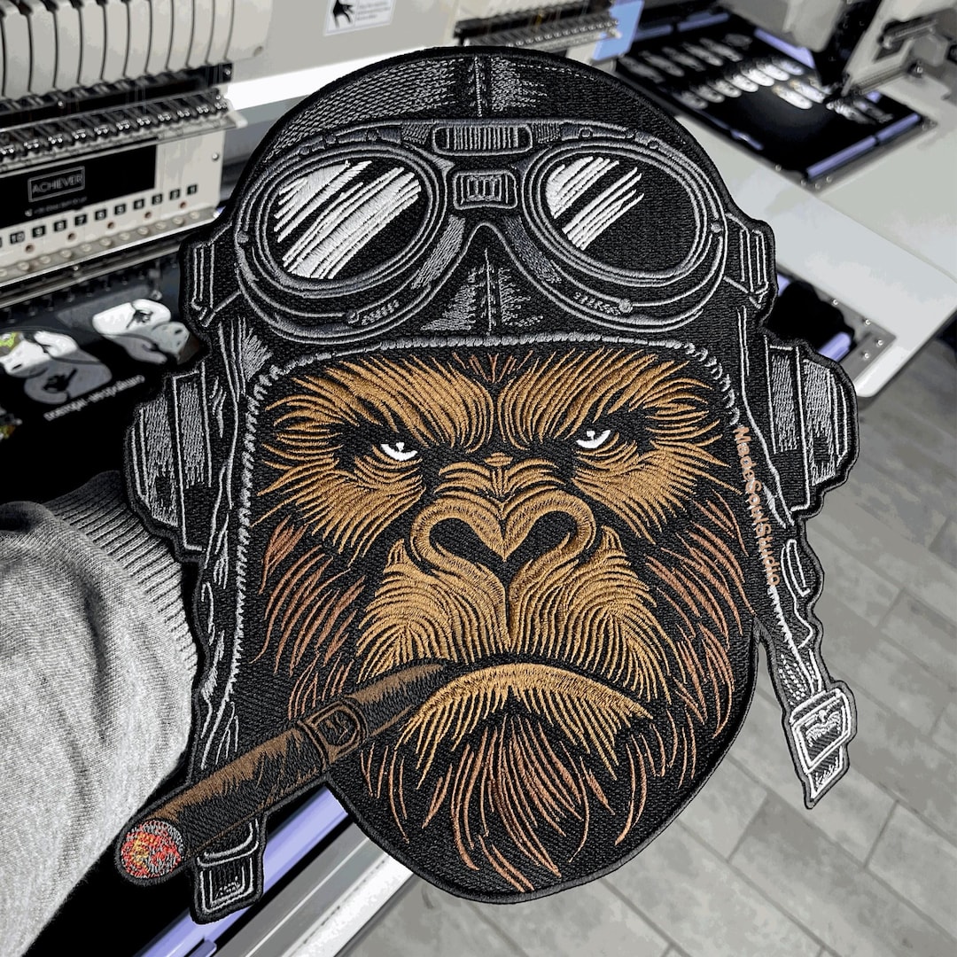 Embroidered Large Iron on GORILLA Back Patch for Jackets Patch for ...