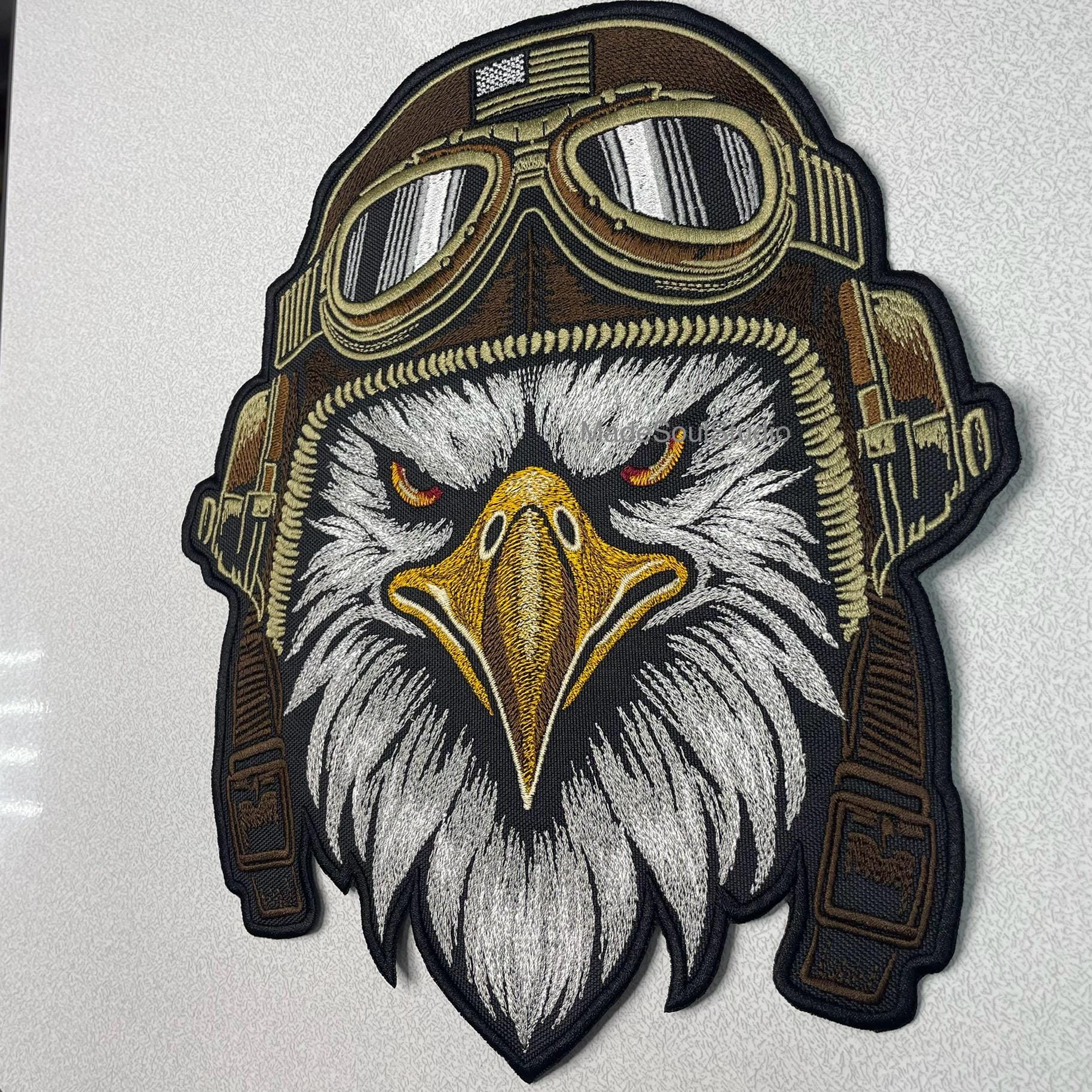 Large EAGLE Iron on Patch Wild Bird Back Patch for Jackets Patch for ...