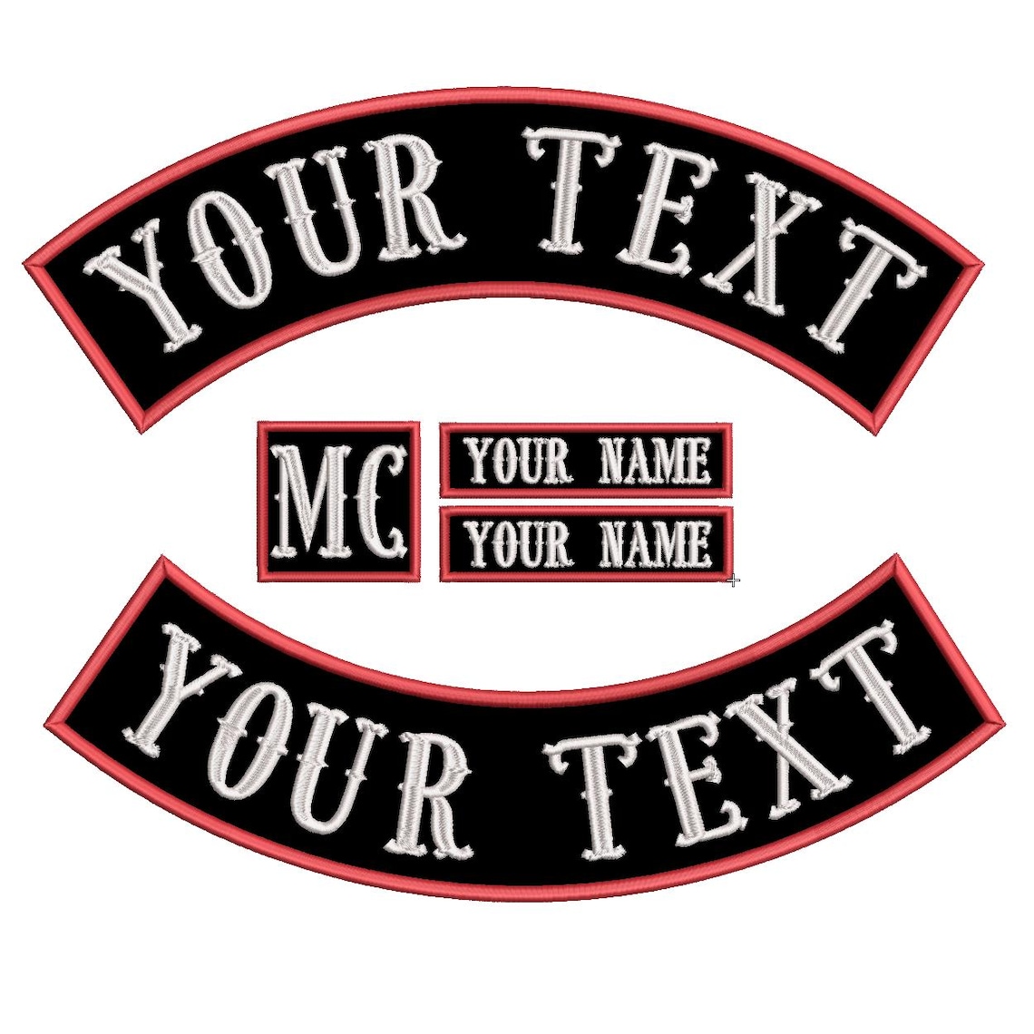 Top/botton Rocker Patch, Custom Rocker Patch, MC Patch, Name Tag ...