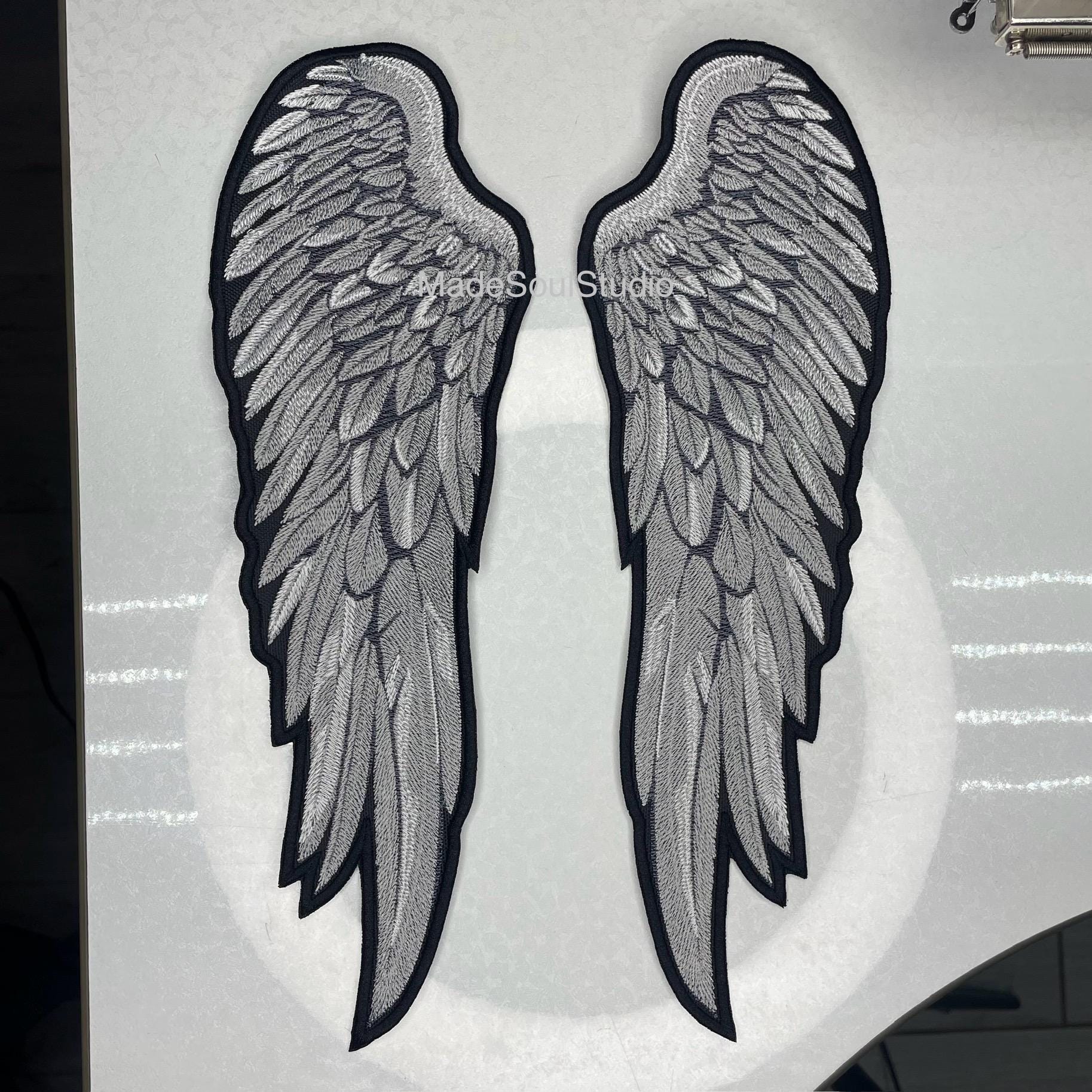 Embroidered Angel Wings Back Set Patches Large Iron on Patch for ...