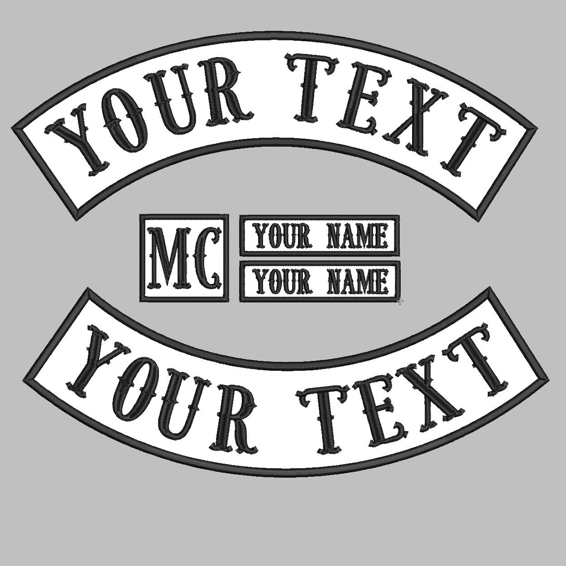 Top/botton Rocker Patch, Custom Rocker Patch, MC Patch, Name Tag ...