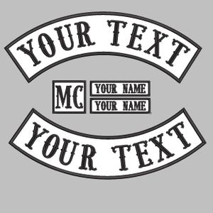 Top/botton Rocker Patch, Custom Rocker Patch, MC Patch, Name Tag ...