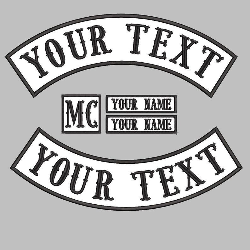 Top/botton Rocker Patch, Custom Rocker Patch, MC Patch, Name Tag ...