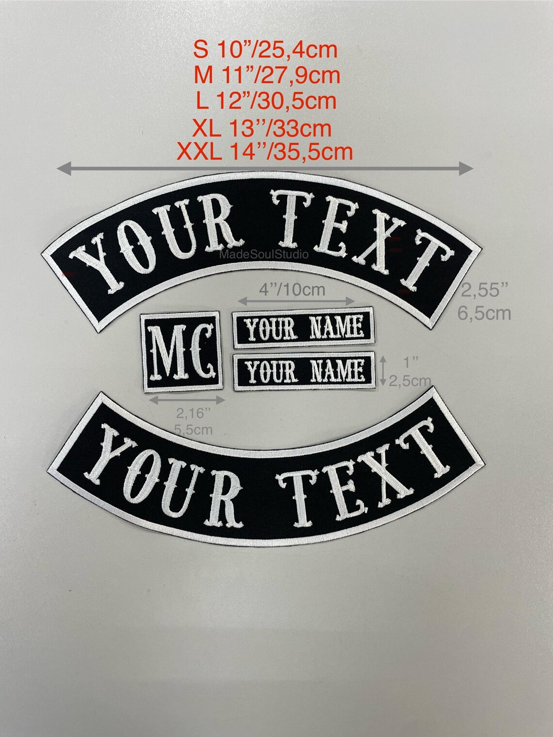 Top/botton Rocker Patch, Custom Rocker Patch, MC Patch, Name Tag ...