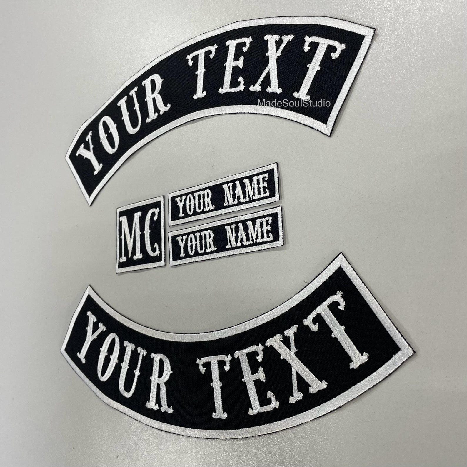 Top/botton Rocker Patch, Custom Rocker Patch, MC Patch, Name Tag ...