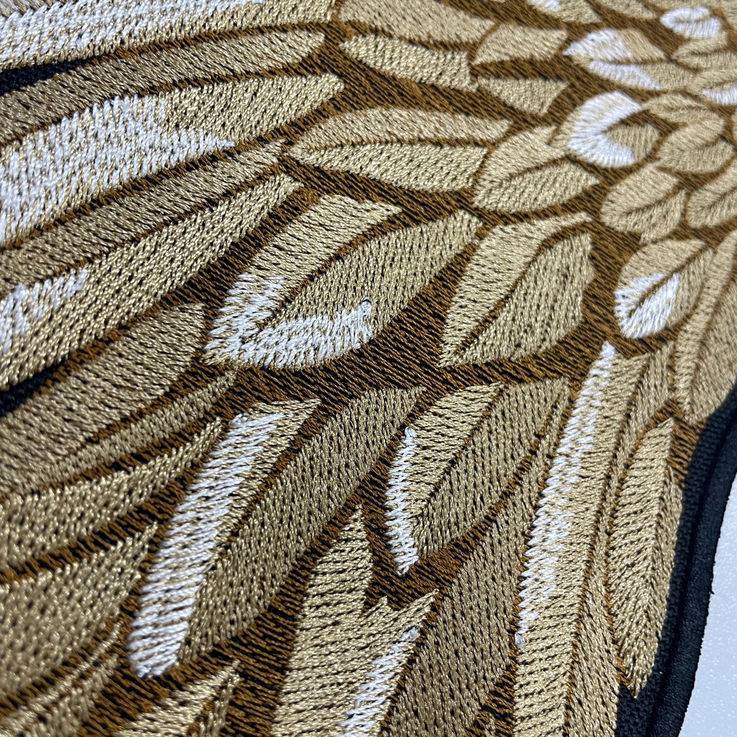 Embroidered Golden Angel Wings Patch Set: Iron on Jacket Patches - Etsy
