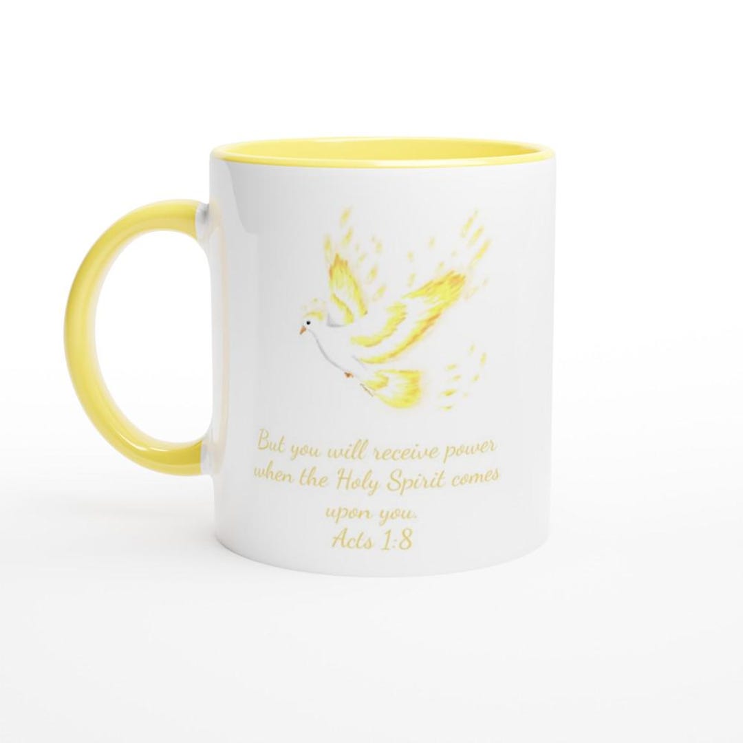 Holy Spirit Ceramic Mug With Colour Inside - Etsy