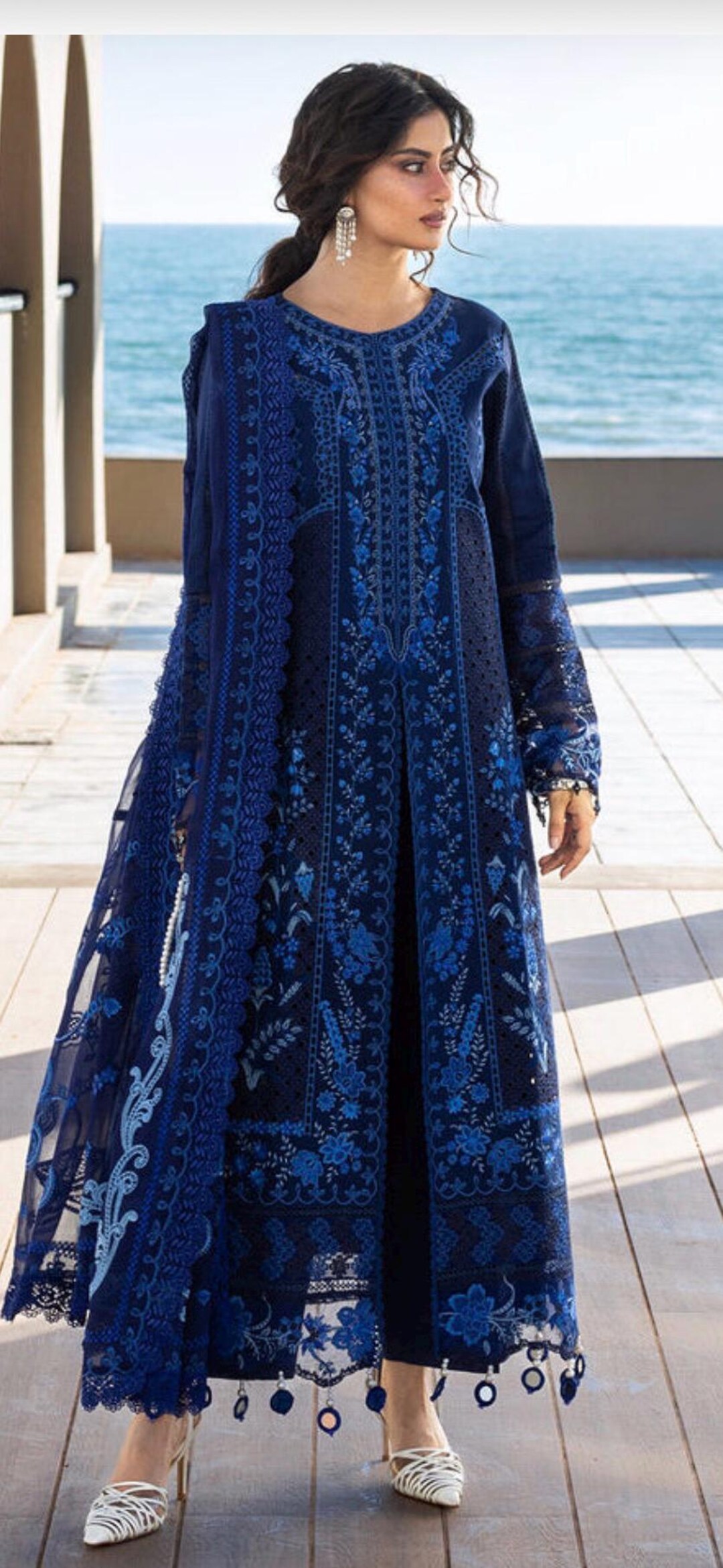 Embroidered Lawn Cotton Salwar Kameez - Custom Pakistani Outfit - Etsy