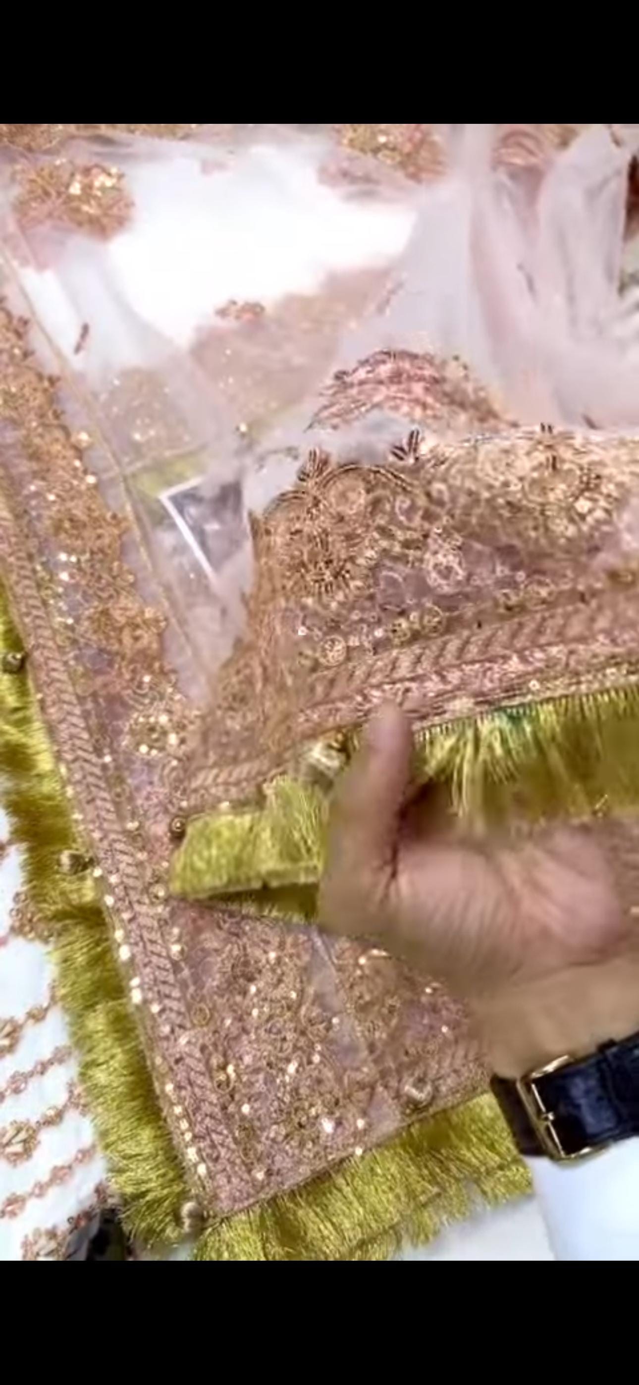 Pakistani Indian Wedding Embroidered Heavy Bridal Lengha Kurti Contrast ...