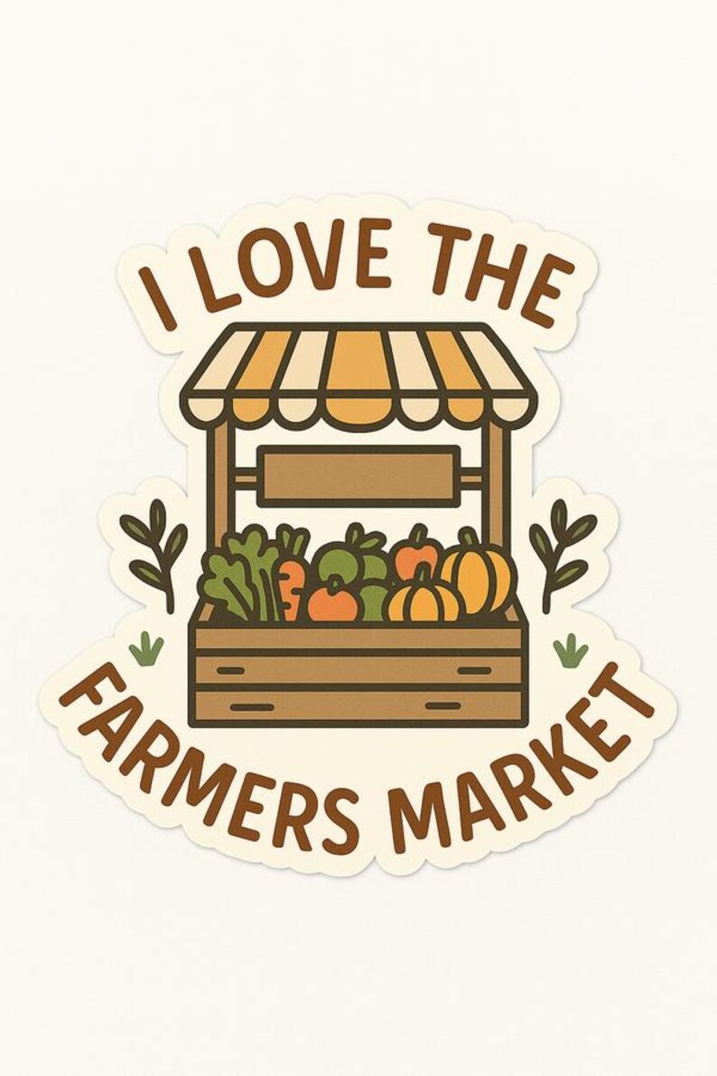 Farmers Market Sticker Pack – Cute Market, Garden, and Egg Designs ...