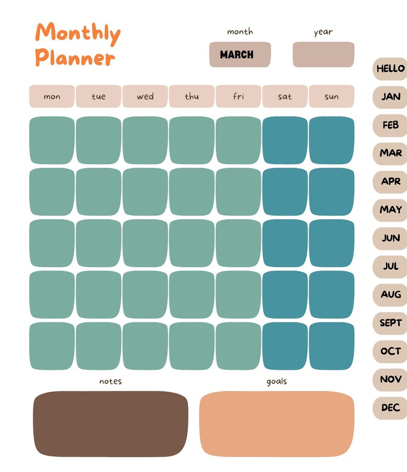 Undated Goodnotes Planner With Hyperlink for Goodnotes, Notability ...