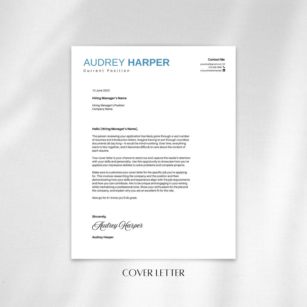 Simple Linkedin Resume Canva Template | Professional CV | Modern Design ...