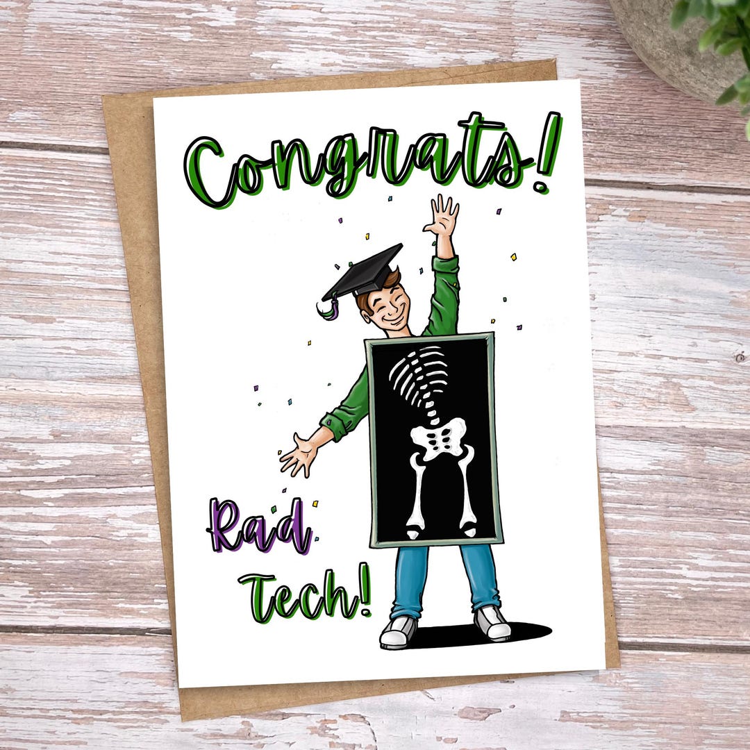 Personalized Xray Technologist Graduation Card: Rad-ically Proud of You ...