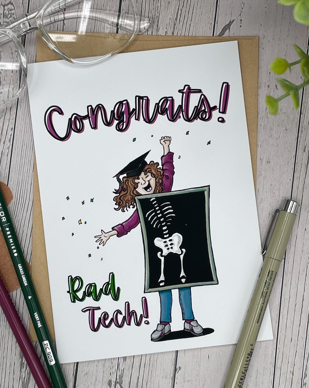 5x7 Card, Xray Technologist, Radiology Technologist, College Graduation ...