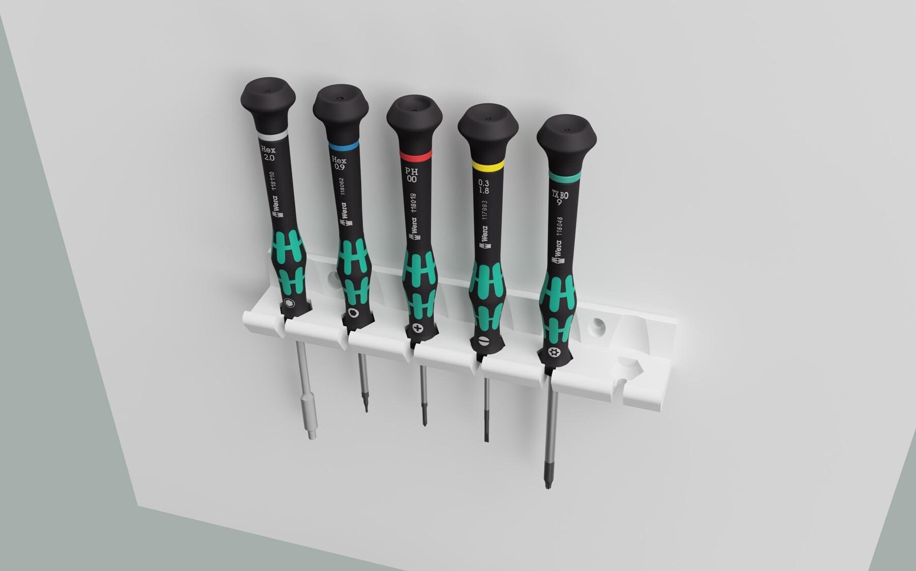 Wera Krafform Micro Screwdriver Wall Rack *perfect* Friction Fit ...