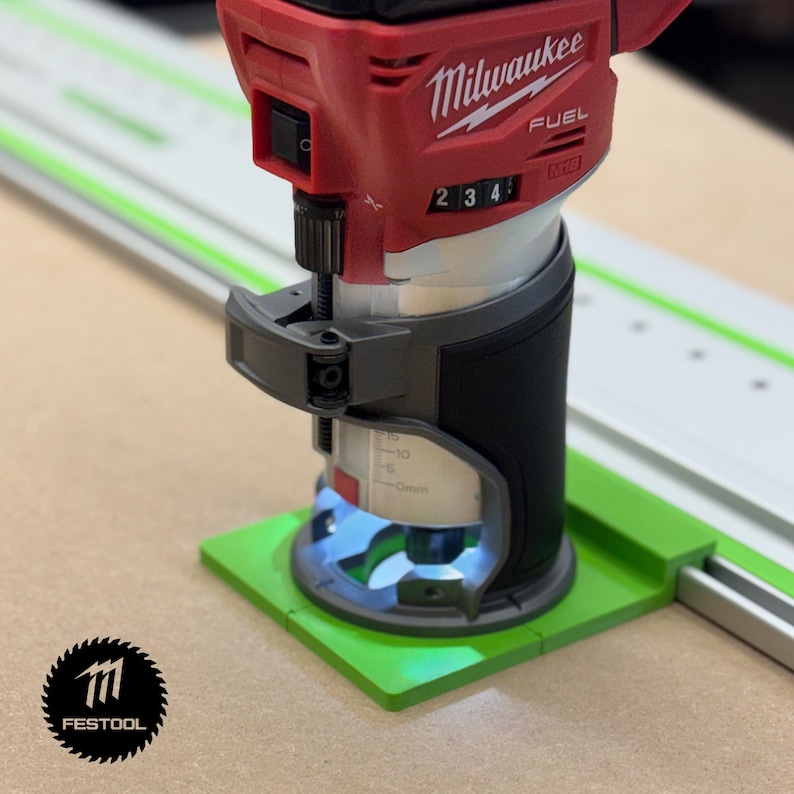 Milwaukee M18 Router Baseplate Adaptor: Festool Track Saw Guide Rail ...