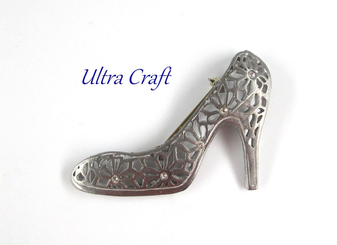 Rhinestone Shoe High Heel Brooch by Ultra Craft - Etsy