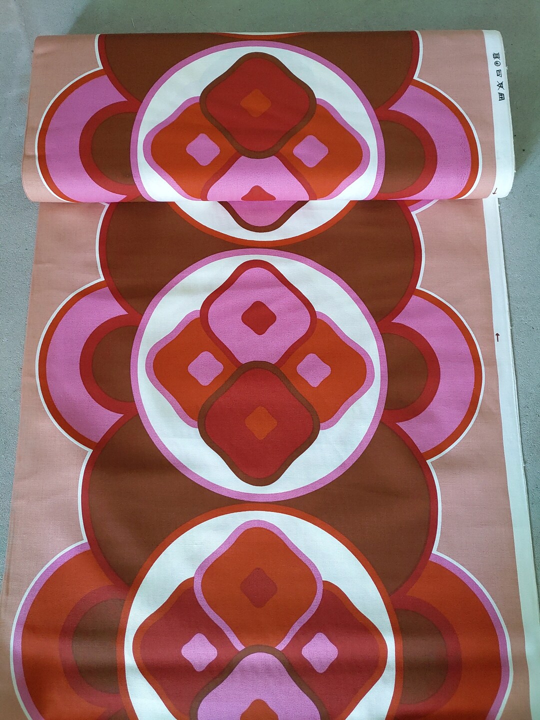 Original 70s Fabric / New Old Stock Textile / Campervan Tissue / Bold ...