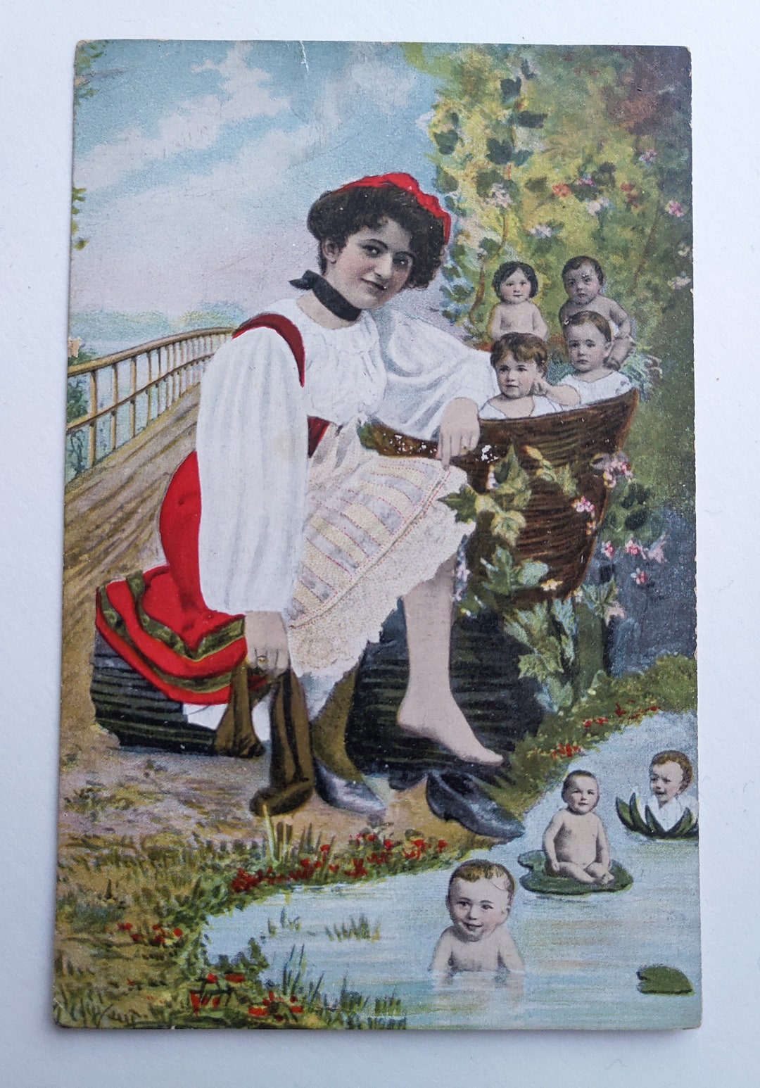 Antique Multiple Babies Postcard / Original 1900s Photo Collage / Real ...