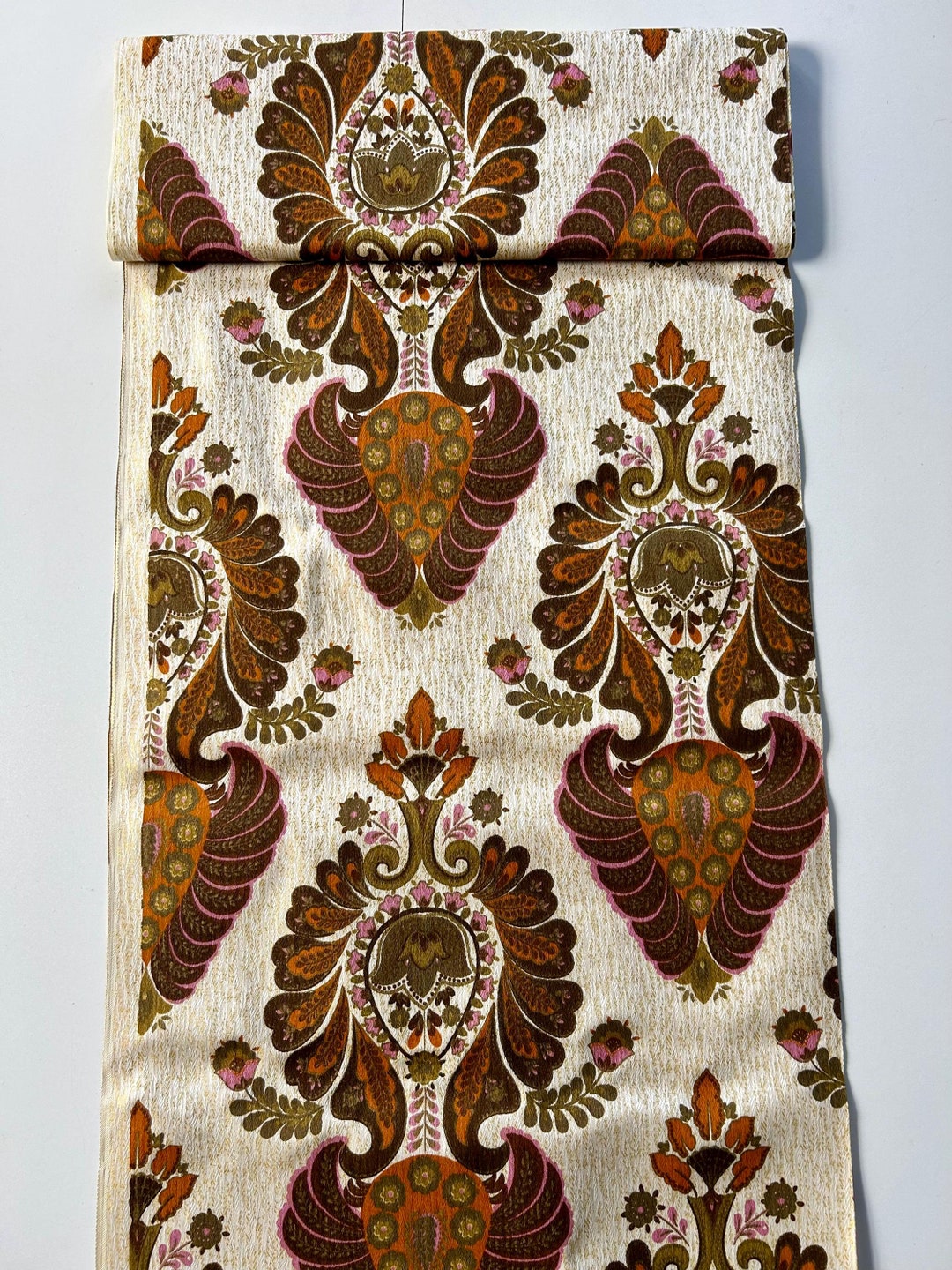 Original "golden" 70s Fabric / per Meter; 6 Meters Left !! / Retro ...