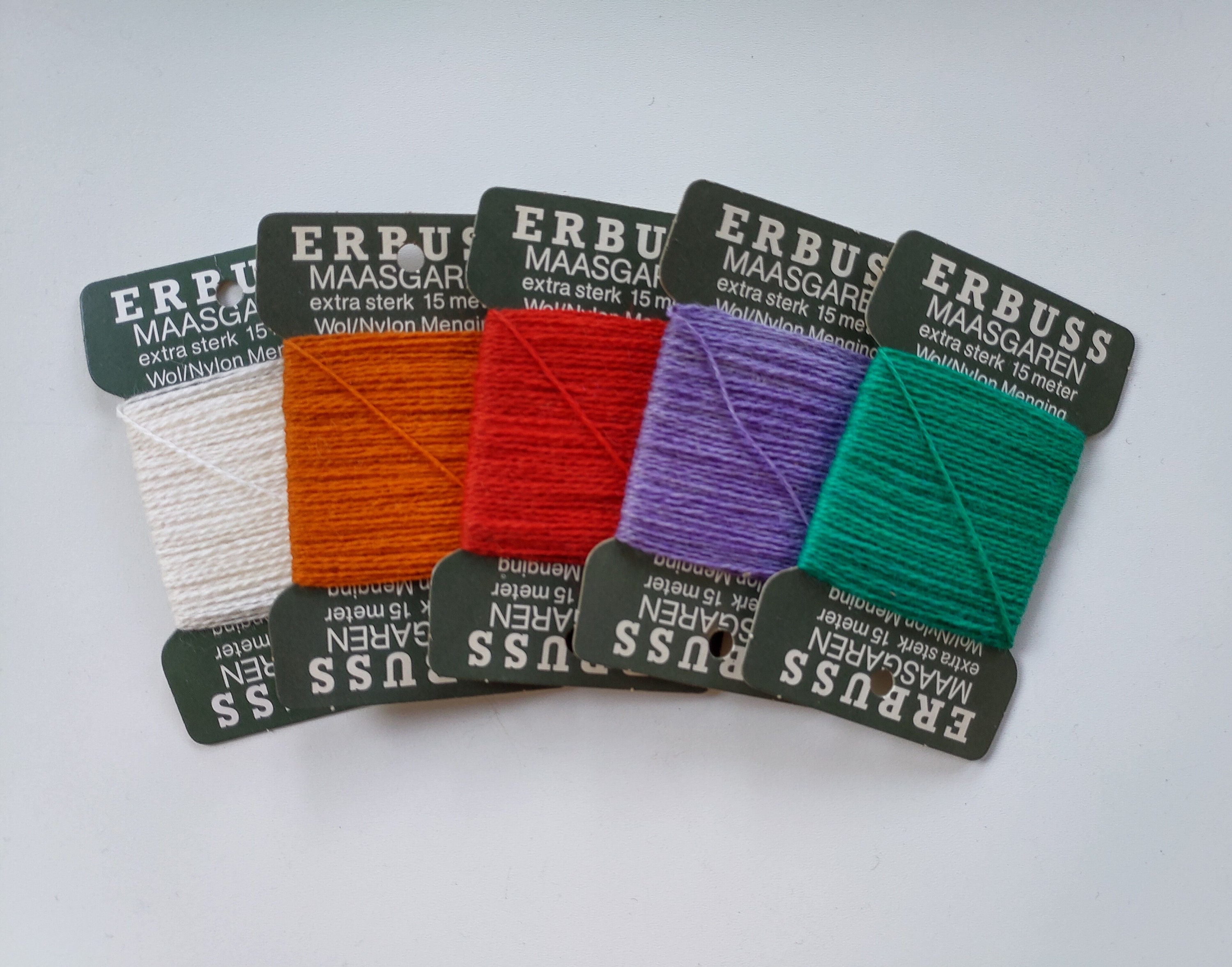 Vintage Mending Yarn 5 Colors New Old Stock Wool Cards - Etsy