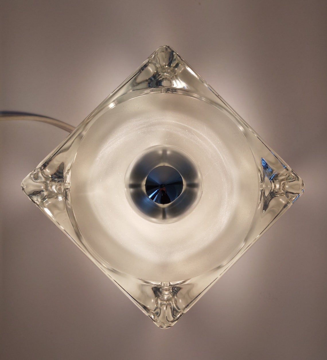 Frosted Ice Cube Lamp / 1970s German Table Desk Light / Peill - Etsy