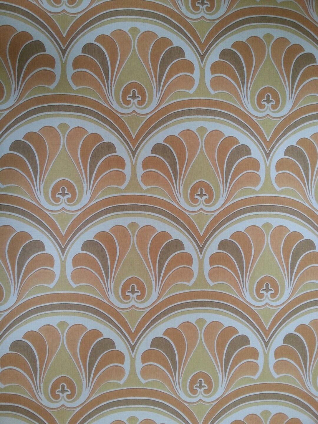 Vintage WALLPAPER 1970s / Original 70s / FULL Roll Geometric Wall Paper ...