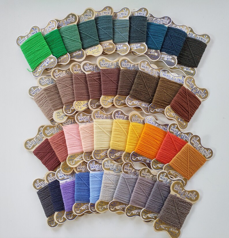 Gift BOX Visible Mending Yarn 40 New Old Stock Wool Cards - Etsy