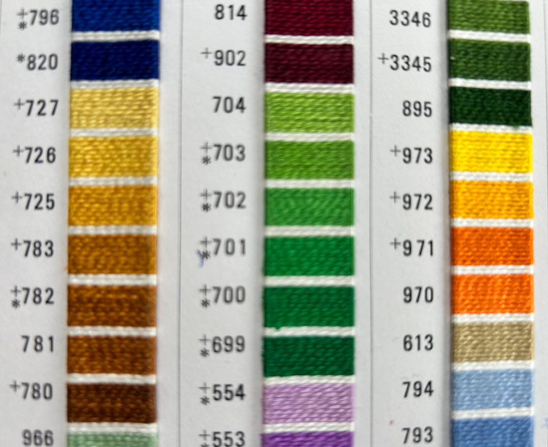 Vintage DMC Colour Card, Original 1977 Book, With Key to Color Numbers ...