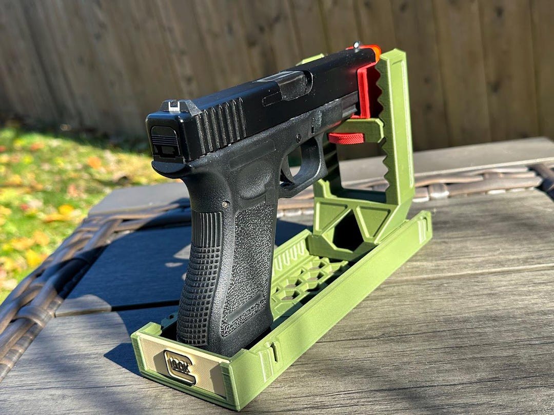 Pistol Rack - 3D Printed PLA Handgun Organizer Shelf for Tabletop, Safe ...