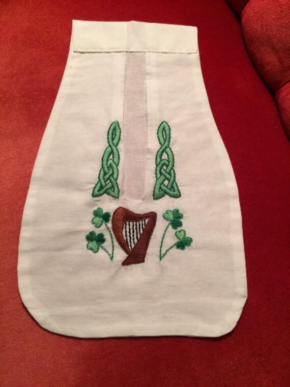 Embroidered Pocket Irish Harp - Etsy