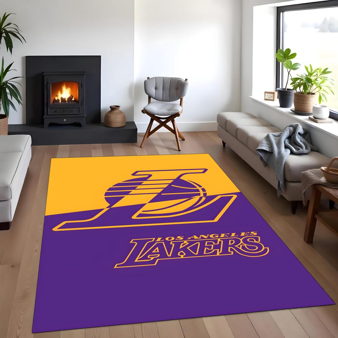 Lakers Rug, NBA Team Rug, Basketball Rug, Amazing Team Lakers Rug ...