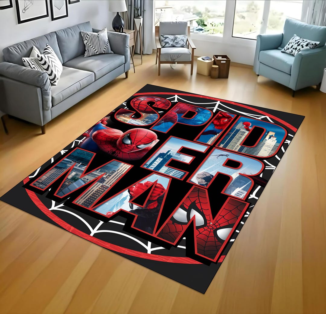 Spiderman Carpet, Spiderman, Spider Man Rug, Gift Rug, Superhero Rug ...