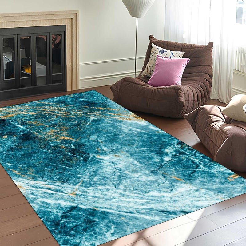 Turquoise Rug - Etsy