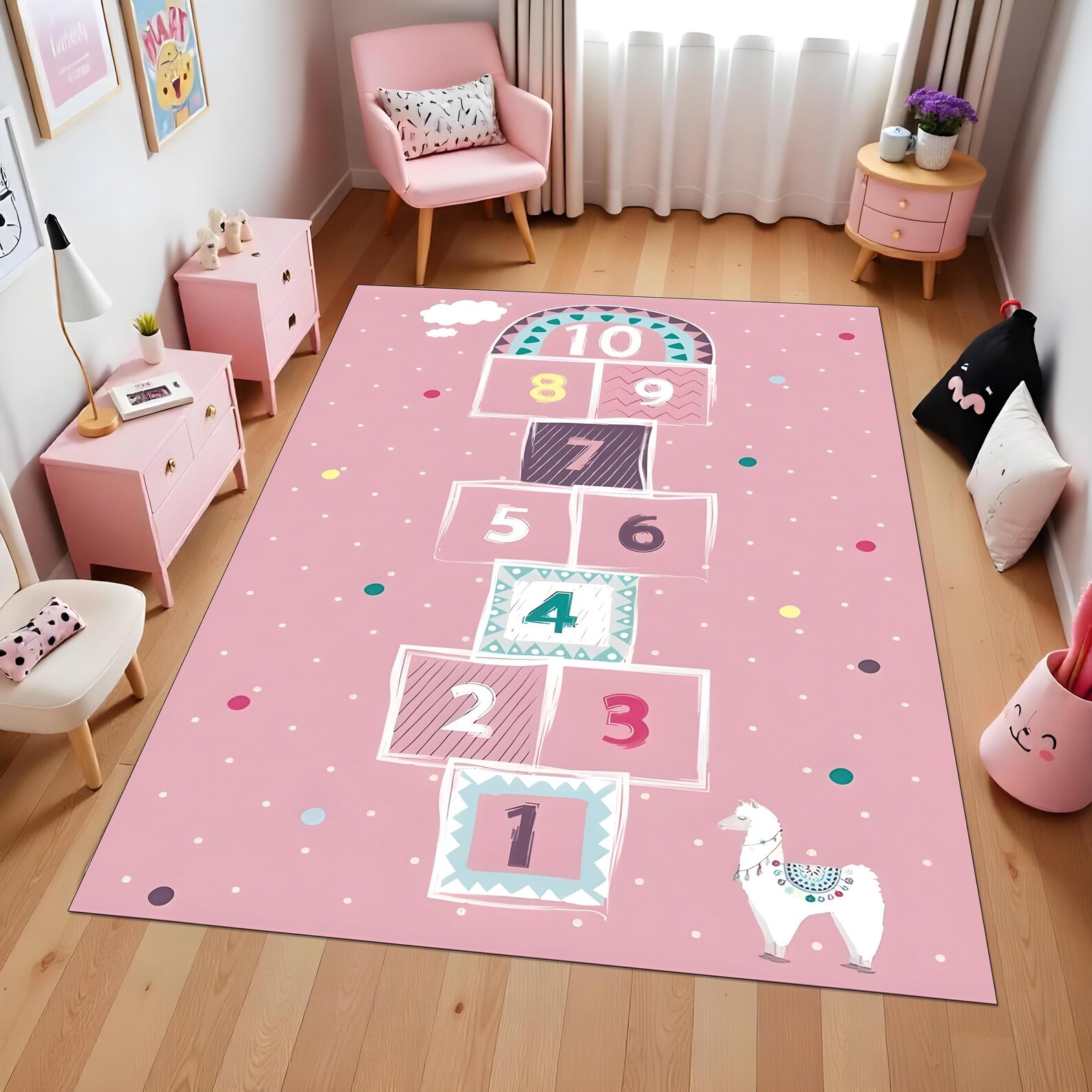 Kids Room Rug, Childrens Bedroom Rug, Kids Room Educational Rug ...
