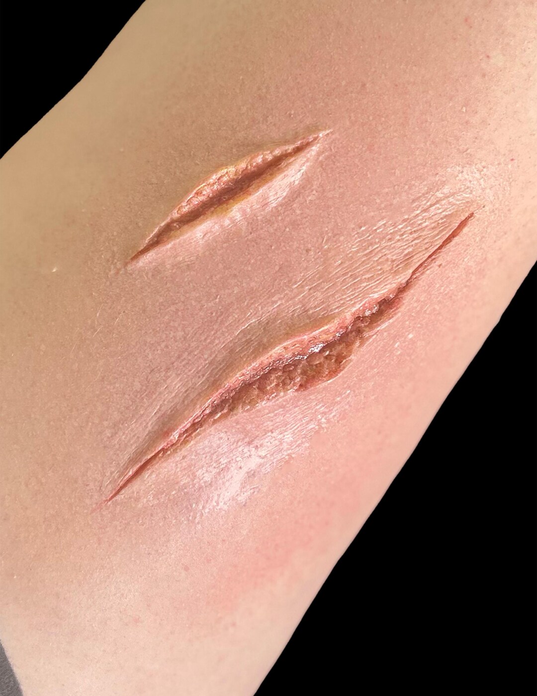 2-piece Prosthetic Cut Set | Realistic SFX Wound for Halloween, Cosplay ...