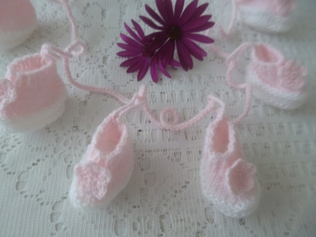 Baby Shower Garland, Mini Booties Banner, Newborn Souvenirs, Nursery ...
