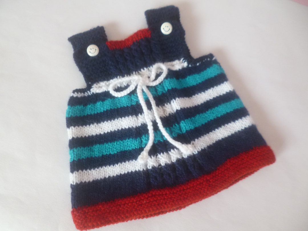 Newborn Baby Vest, Baby Boy Vest Hand Knitted With Soft Acrylic Yarn ...
