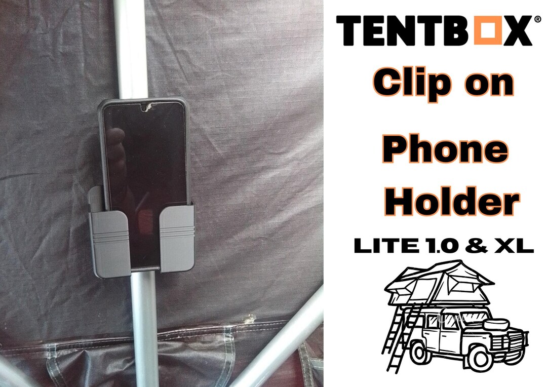 Tentbox Lite 1.0 & XL Clip on Phone Holder, Rooftop Tents, Tentbox ...