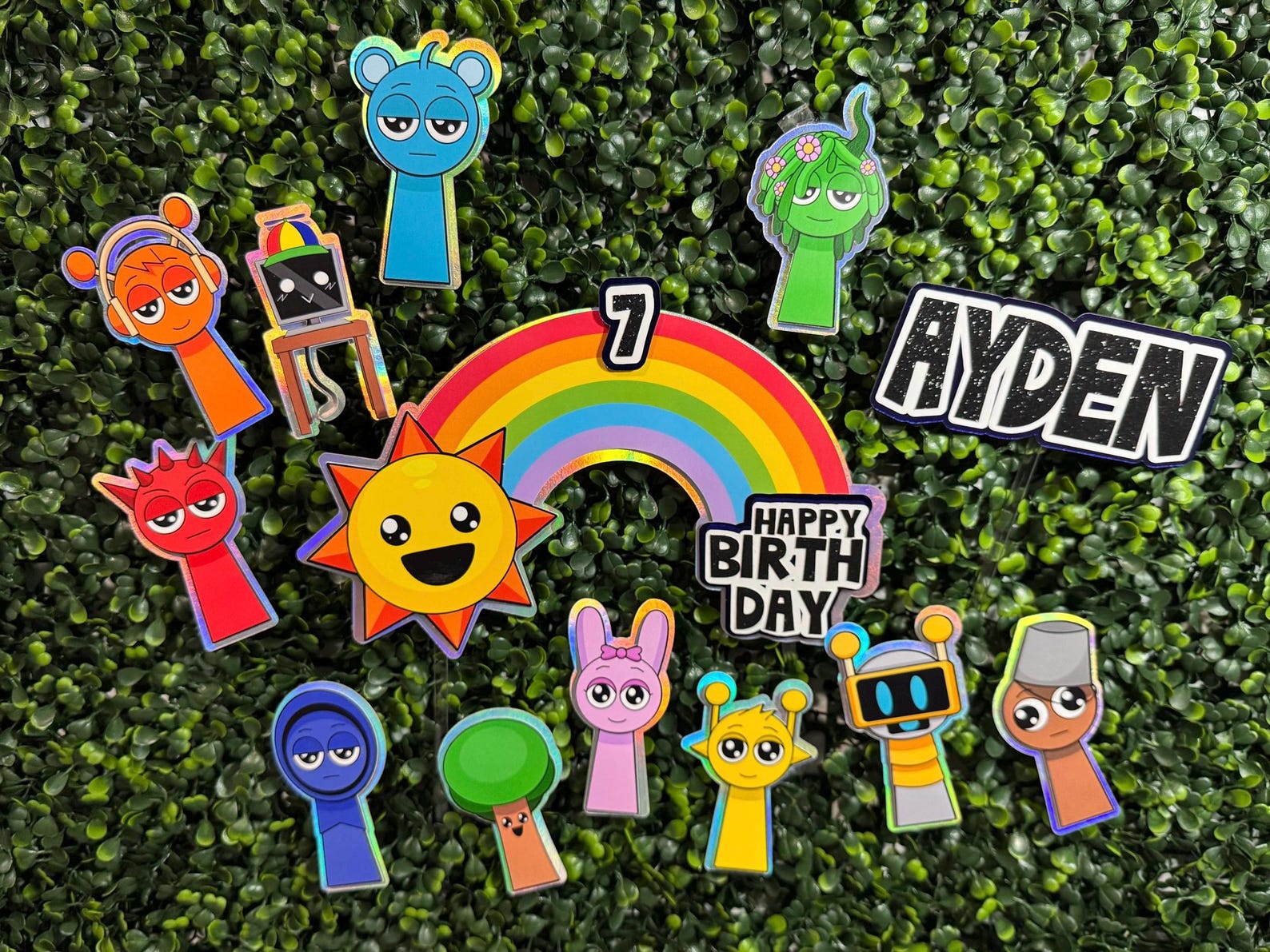 Sprunki Cup Cake Topper Set - Etsy