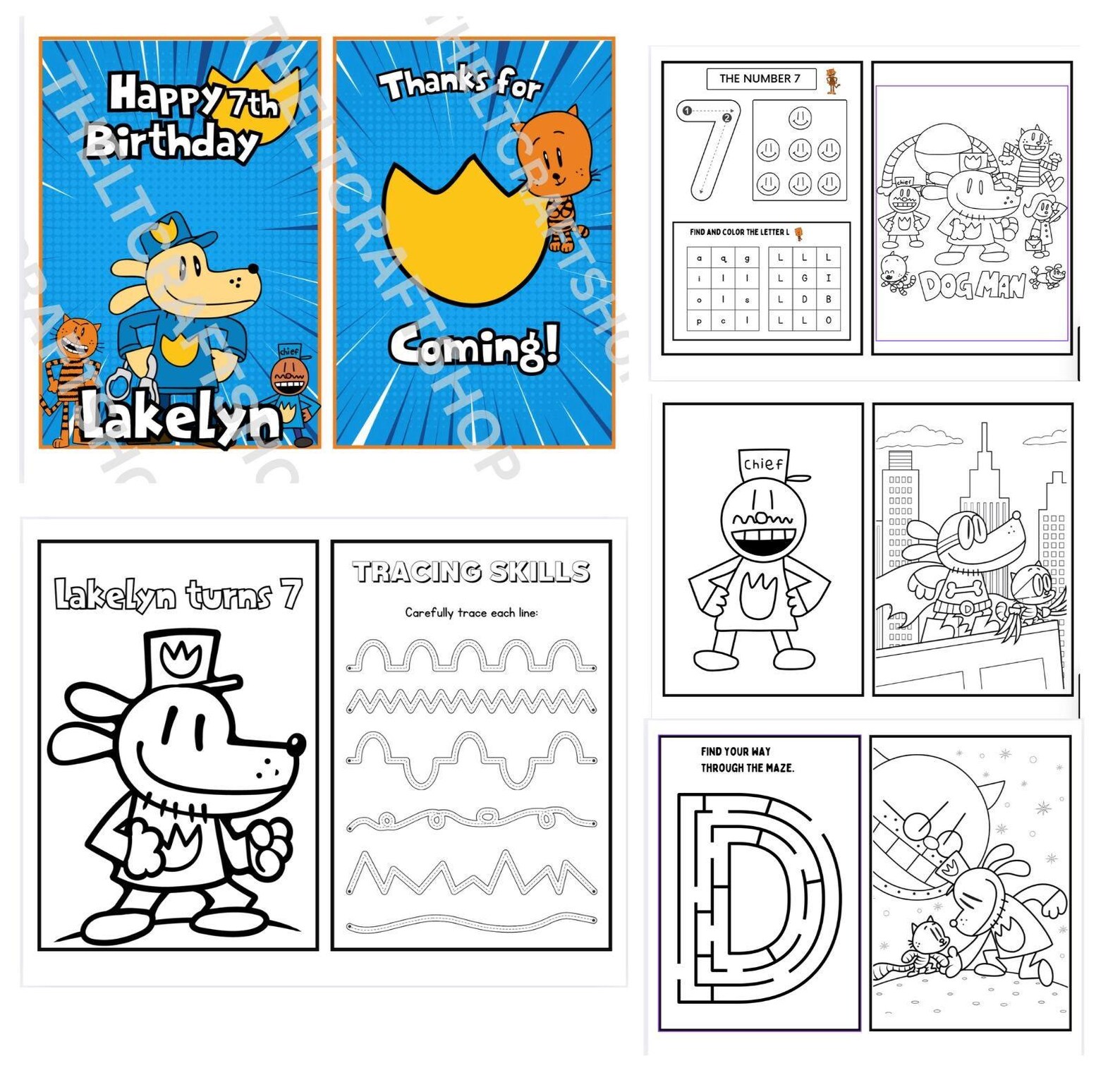 Dogman Coloring Book Digital File *customizable* - Etsy